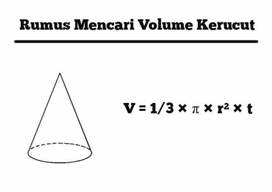 Berikut Cara Menghitung & Rumus Mencari Volume Kerucut